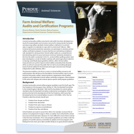 Farm Animal Welfare: Audits and Certification Programs