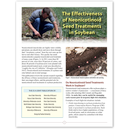 The Effectiveness of Neonicotinoid Seed Treatments in Soybean