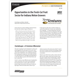 Opportunities in the Fresh-Cut Fruit Sector for Indiana Melon Growers