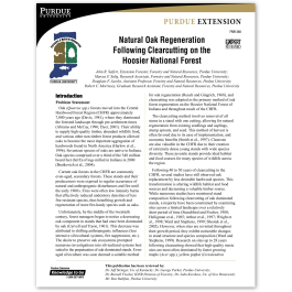 Natural Oak Regeneration Following Clearcutting on the Hoosier National ...