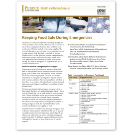 Keeping Food Safe During Emergencies