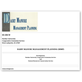 Dairy Manure Management Planning